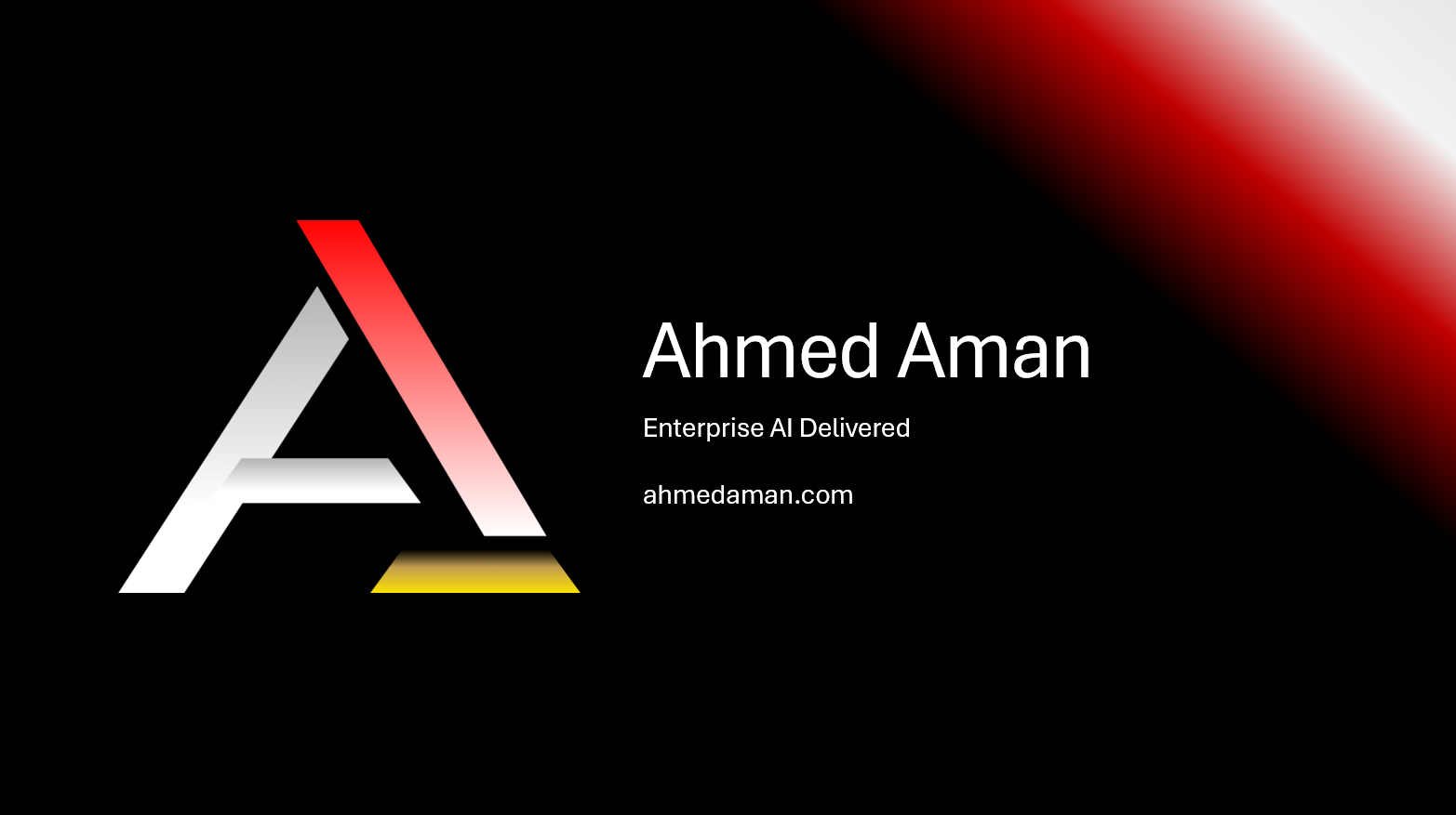 Ahmed Aman | AI Delivered